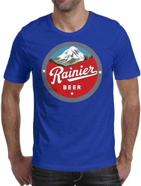 Short Sleeve Cotton Rainier Beer Tshirt For Men Amazonca Clothing