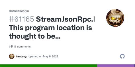 Streamjsonrpcremoteinvocationexception This Program Location Is Thought To Be Unreachable