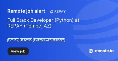 Python Full Stack Developer Tempe Az