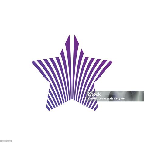 스타 로고입니다 최소한의 추상적인 기호입니다 기하학적 디자인입니다 스타의 요소로 라인입니다 벡터 그림을 흰색 배경에 고립입니다 0명에 대한 스톡 벡터 아트 및 기타 이미지