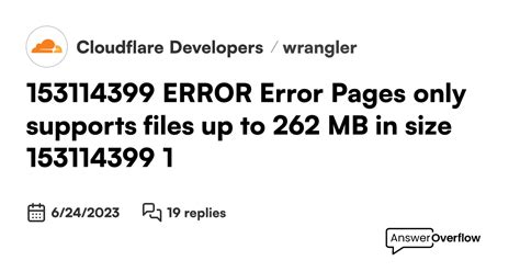 153114399 Error Error Pages Only Supports Files Up To 262 Mb In