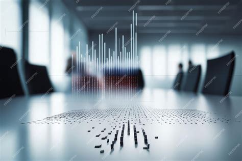 Premium Photo Financial Graph On Abstract With Desk Tall Office
