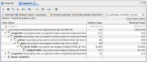 Memory Analyser Eclipse Galileo Feature 5