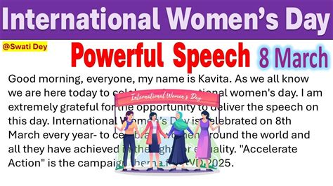 Powerful Womens Day Speech In Englishinternational Womens Day 2025