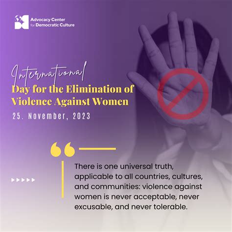 Press Release International Day For The Elimination Of Violence