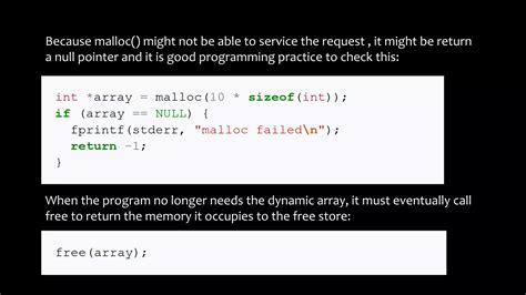Dynamic Memory Allocation Ppt Programming Languages Computing