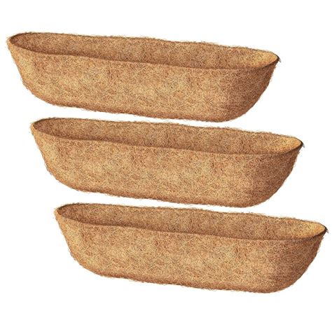 3pcs 24in30in36in Trough Coco Liners For Planters Coconut Coir