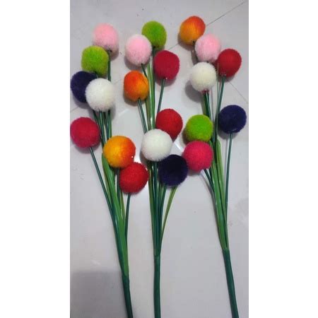 Jual Bunga Pom Pom Bunga Sudut Bunga Hias Artificial Pom Pom Pom 7 Bola Artificial