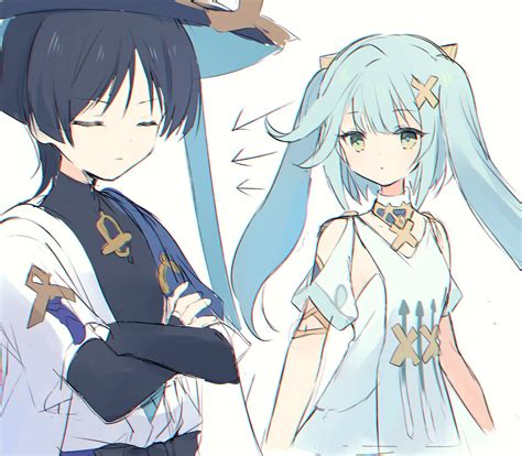 Scaramouche Wanderer And Faruzan Genshin Impact Drawn By Momoemokoko Danbooru