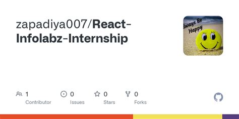 Github Zapadiya007react Infolabz Internship