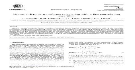 Download Pdf Kramerskronig Transforms Calculation With A Fast