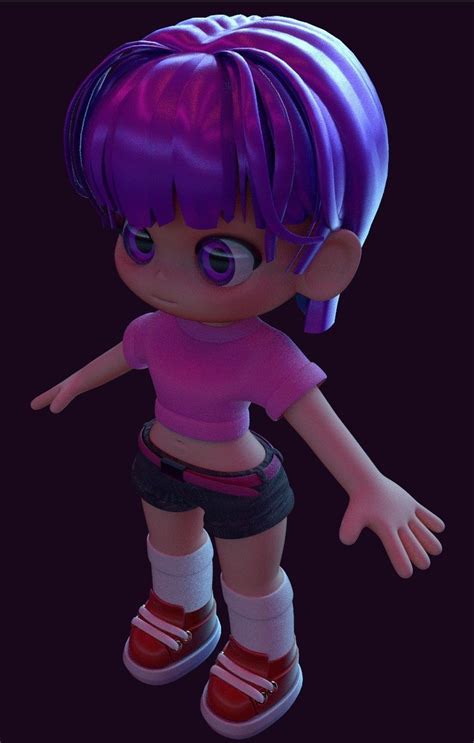 3d Chibi Girl By Redsunkt On Deviantart