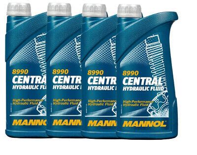 4x1 Liter MANNOL 8990 Central Hydraulic Fluid Hydrauliköl Servoöl CHF ...