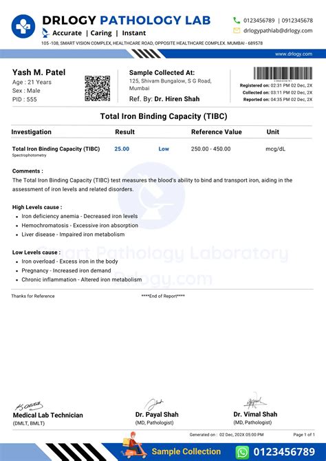 TIBC Test Report Format 10 Key Clinical Guidelines Example Drlogy