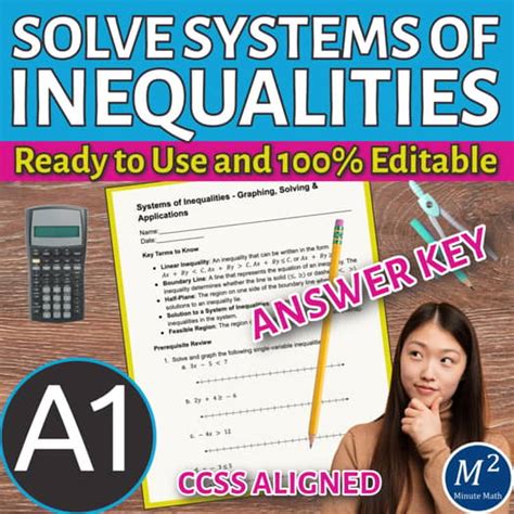 Systems Of Inequalities Graphing Solving And Applications Answer Key