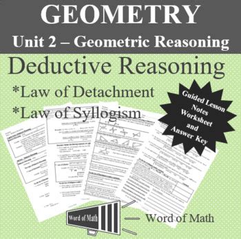 Geometry Worksheet And Guided Lesson Notes Deductive Reasoning
