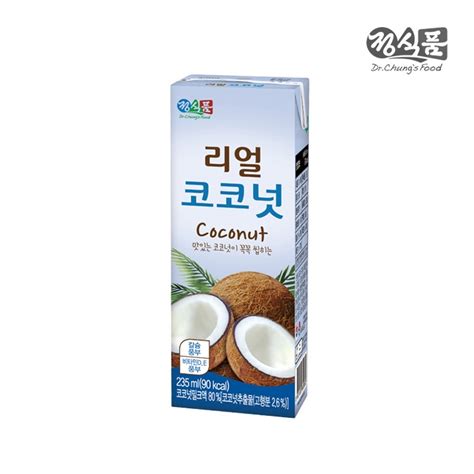 정식품 코코넛이 꼭꼭 씹히는 리얼 코코넛 밀크 235ml 48팩 20년1월30일까지 티몬
