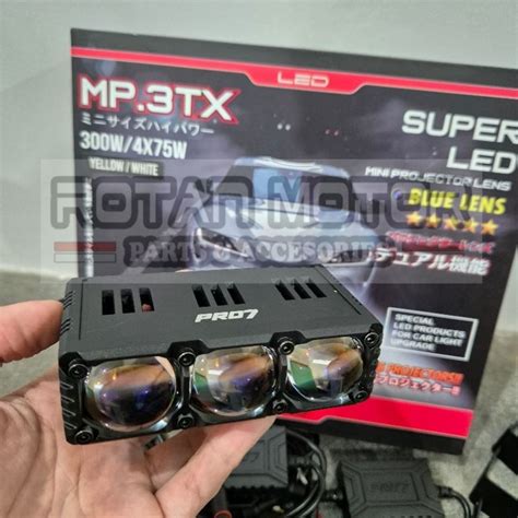 Jual Mini Projie Pro7 Mp3tx Super Nova Led Blue Lens 4x75w Mp3tx