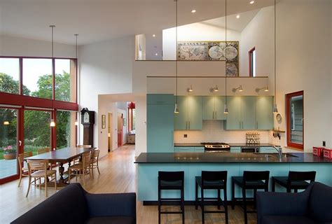 Red Window Frames Accent Angular Seattle House By Stettler Design Dezeen