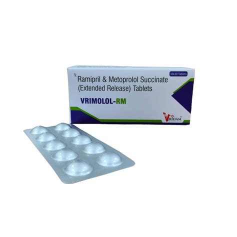 Ramipril 5mg Metoprolol Succinate 50mg Er Tablet At Rs 16 32 Stripe Metoprolol Succinate