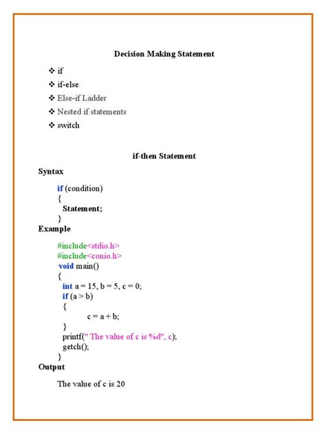 Decision Making Statement Pdf Control Flow Software Engineering