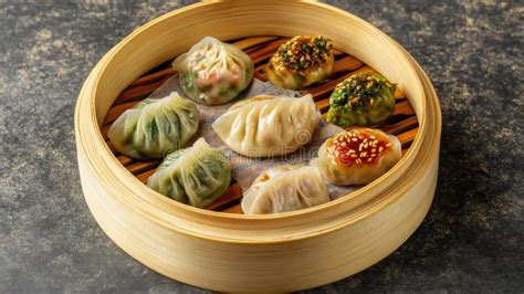 Assorted Steamed Dim Sum Stock Illustration Illustration Of Chinese