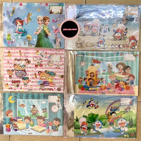 10 Bọc Vở Ô Ly Nilon Kèm Giấy Bọc Hoạ Tiết Hoạt Hình 1 Tệp Có 10 Bọc Khổ 24x34cm Shopee