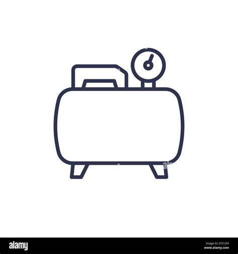Air Compressor Line Icon Vector Stock Vector Image And Art Alamy