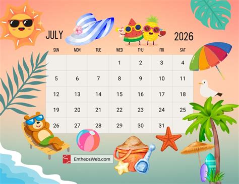 July 2026 Calendar Printables Entheosweb