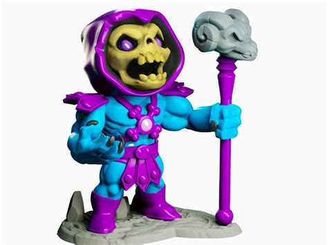 Chibi Skeletor Chibi Stl File 3d Digital Printing Stl File Etsy