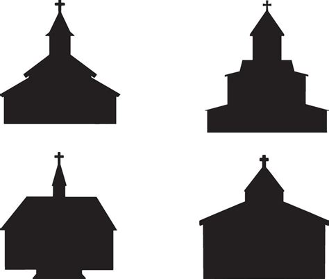 Church Silhouette Vector Art Icons And Graphics For Free Download