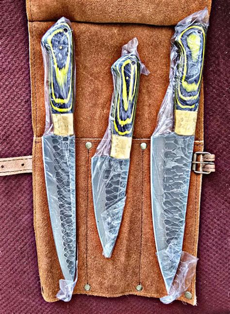 Kitchen Knife Set In A Carry Case Set Of Three Knives Different
