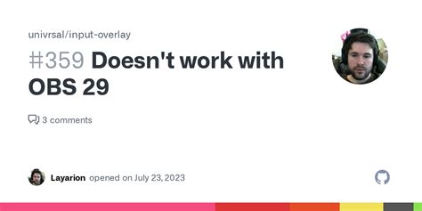 Doesnt Work With Obs 29 · Issue 359 · Univrsalinput Overlay · Github