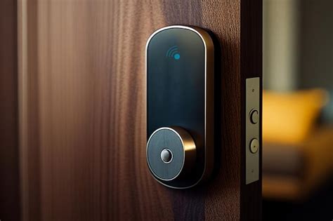 Premium Photo A Smart Lock Allowing People To Control Access To Their Home From Their Phone