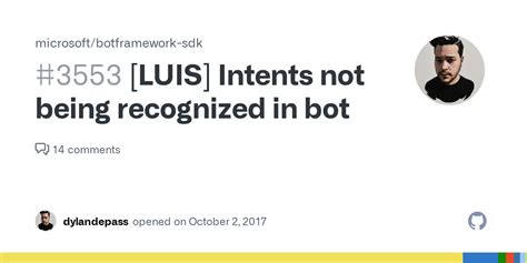 Luis Intents Not Being Recognized In Bot · Issue 3553 · Microsoftbotframework Sdk · Github