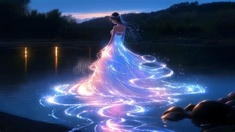 Magical Princess Or Queen Goddess Wearing A Shining Glowing Sparkly