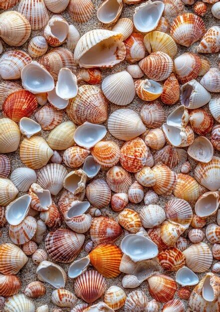 Shells Texture Background Composition Filling The Entire Screen