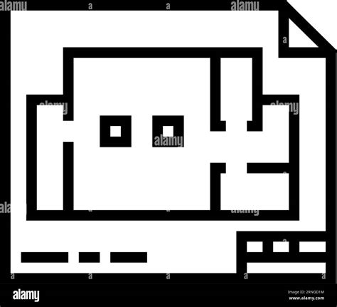 Floor Plans Architectural Drafter Line Icon Vector Illustration Stock Vector Image And Art Alamy