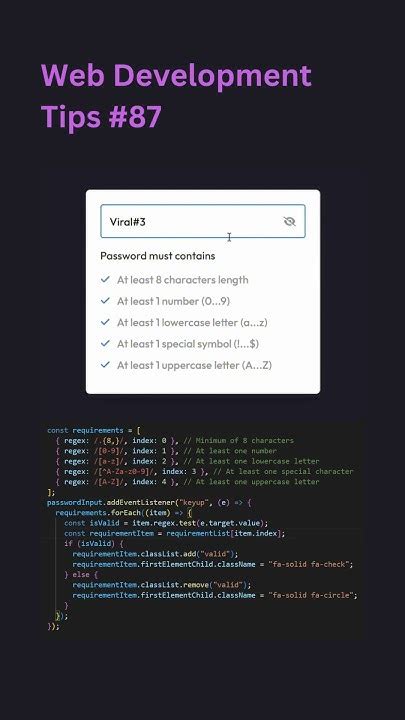 Password Validation Using Js Password Validation Javascript Coding