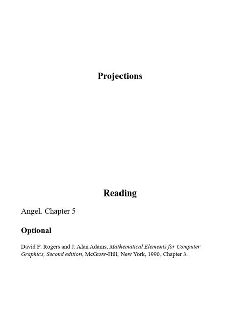 Projections Pdf Camera 3 D Computer Graphics