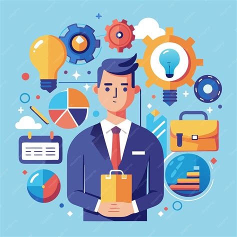 Business Illustration Concept For Flat Design Modern Vector Premium Ai Generated Vector