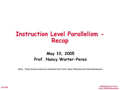 ppt instruction level parallelism recap powerpoint presentation