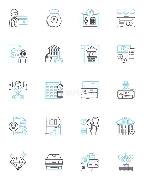 Business Analytics Linear Icons Set Data Metrics Strategy