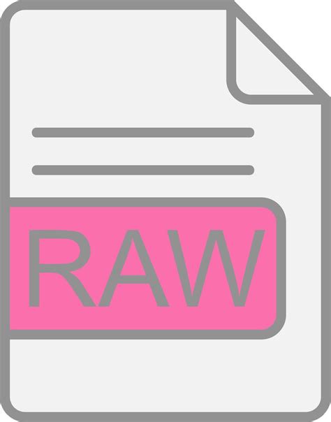 Raw File Format Line Filled Light Icon 44104510 Vector Art At Vecteezy