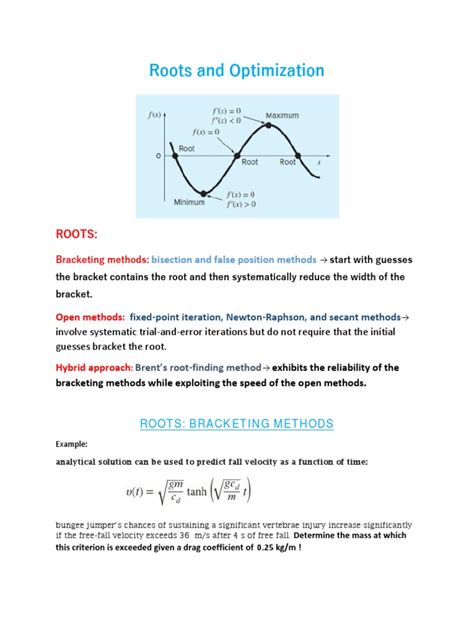 Roots Bracketing Methods Pdf Mathematics Of Computing