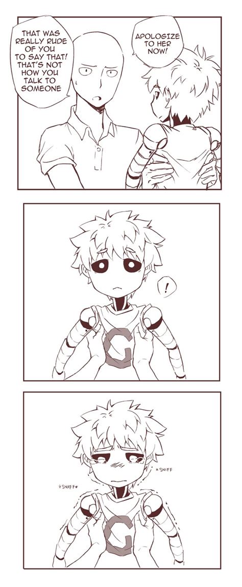 One Punch Man Fubuki Saitama And Chibi Genos 34 Saitama One Punch