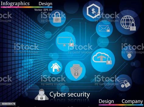 웹에 대 한 인포 그래픽 개념 사이버 보안 아이콘입니다 프리미엄 품질 디자인 웹 그래픽 아이콘 요소입니다 사이버 보안 기술 개념 개념에 대한 스톡 벡터 아트 및 기타 이미지