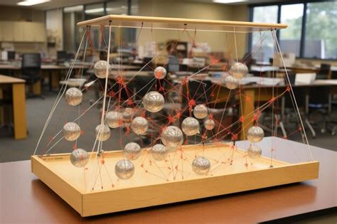 Physics Classroom With A Newtons Cradle Premium AI Generated Image