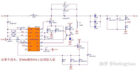 台湾远翔总代fp7209升降压恒流无频闪调光原理图，适用于电池供电和电池适配器共用 知乎
