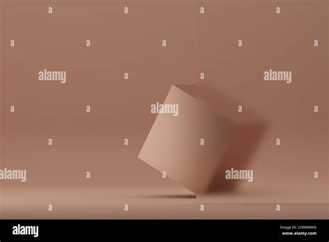 Color Of The Year 2025 Mocha Mousse Geometric Shape Slowly Rotates Earthy Backdrop Autumn